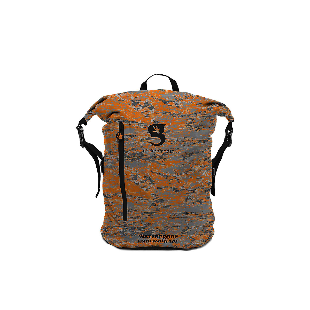 geckobrands Endeavor Waterproof Backpack, Ember geckoflage
