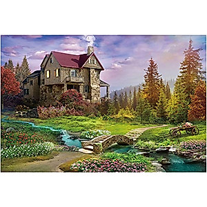 Tektalk 1000 Pieces Jigsaw Puzzles for Teens & Adults (Mountain Cabin)