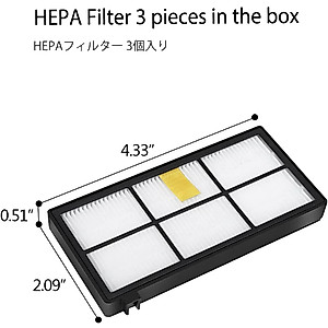 JoyBros Replacement Parts Accessories Compatible for iRobot Roomba 800 900 805 860 890 870 871 880 960 980 981 985 Wheel Tires Side Main Roller Brush Filter