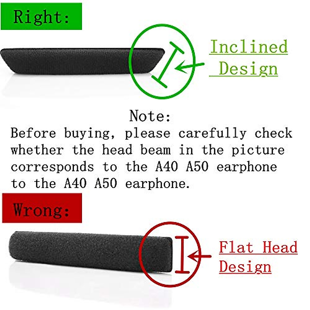 YunYiYi Headband Cover Replacement Compatible with Astro A40 A50 Gen2 Gen3 Gaming Headset Headphones/Headband Protector/Headband Cover Cushion Pad Repair Part, Easy DIY Installation (Style2)