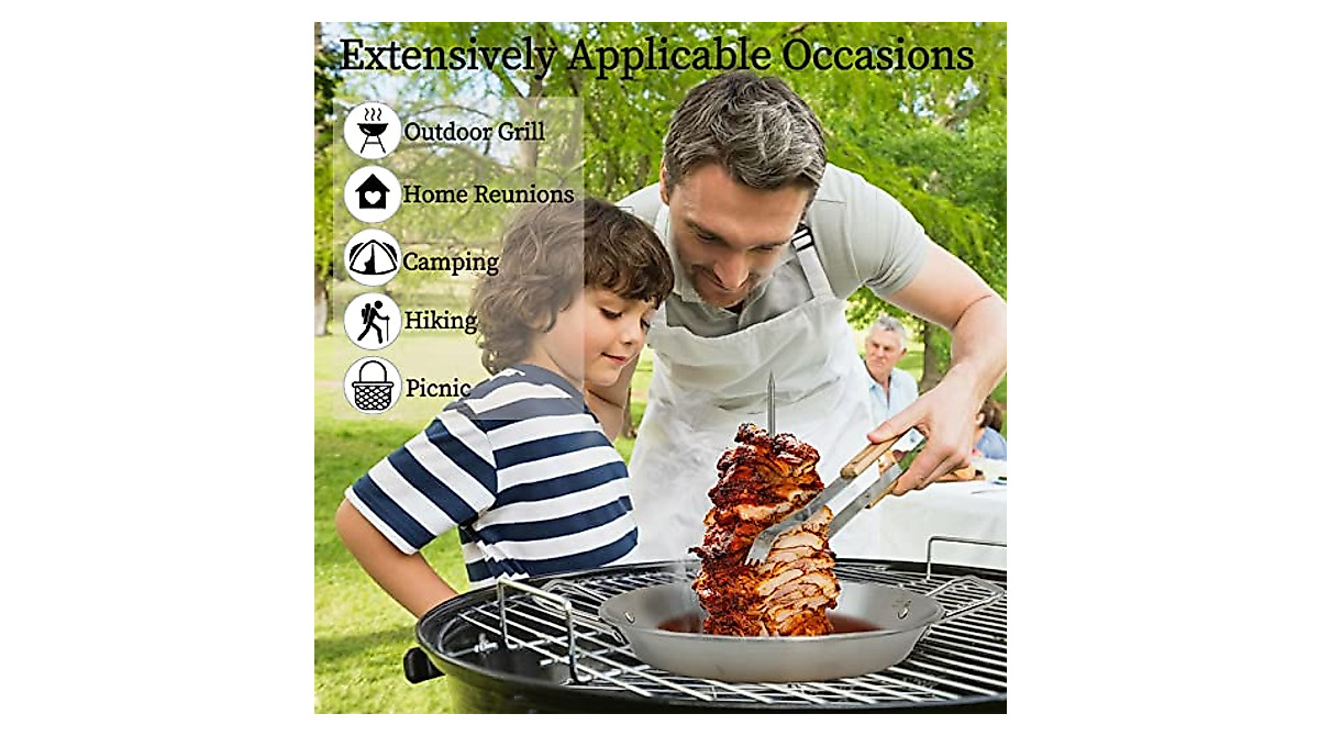 Al Pastor Skewer for Grill | Vertical BBQ Spit & Churrasco Stand