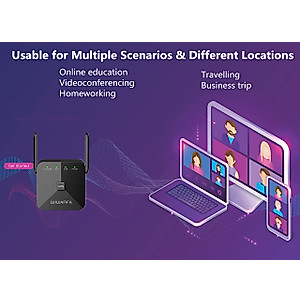 WiFi Extender Signal Booster - Covers Up to 9600 Sq.ft and 45 Devices, 2023 Newest Wireless Signal Amplifier with Ethernet Port & Access Point, Easy Setup, Alexa Compatible