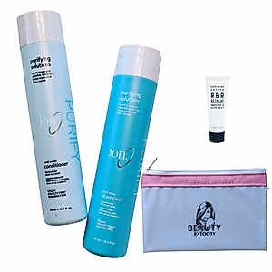 Ion Hard Water Shampoo And Conditioner Bundled With A Beauty Patooty Makeup Bag And Travel-Sized Lotion