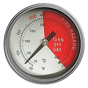 Blackhoso 2.75-Inch Deep Fryer Thermometer Replacement for Bayou 2.5, 4, 9 Gallon Fryers, King Kooker and VIVOHOME Fryers Temperature Gauge -Degree Accurate Exact
