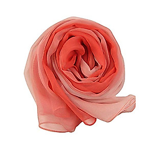 PANTONIGHT Women's Multicolor Chiffon Scarf Watermelon Shaded Colors lightweight Scarf (COL 707)