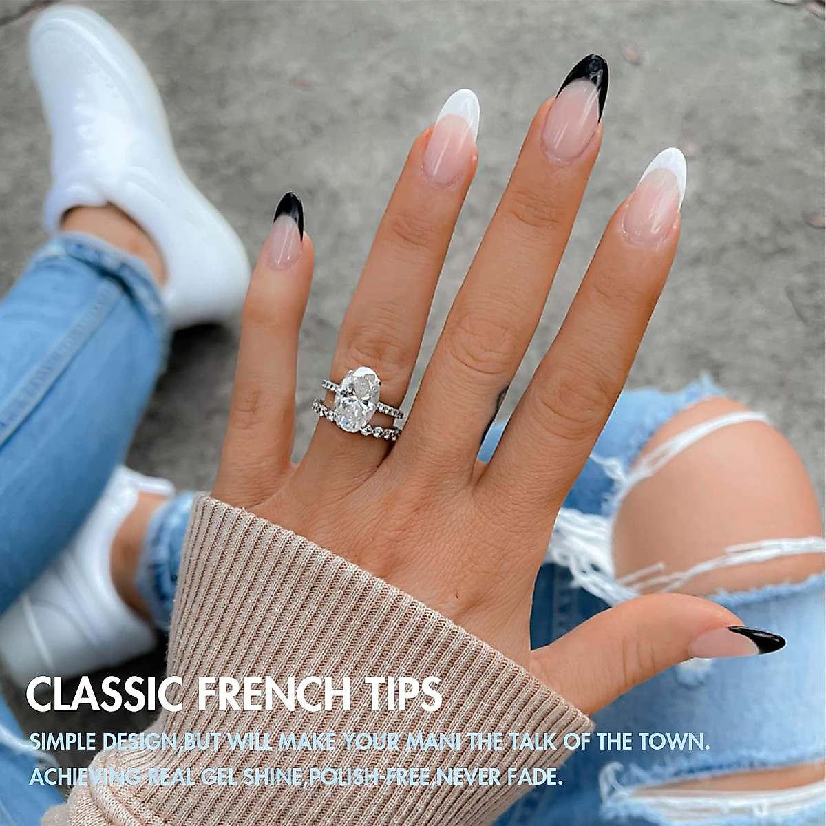 KXAMELIE 384 Pieces Medium Square Press on Nails Colorful Coffin Fake Nails Full Cover Artificial False Nails Tips Kit for Art Salon DIY Nail Gifts for Women Girls,16 Sheets