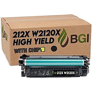 BGI Remanufactured Toner Cartridge Replacement for HP 212X W2120X Black High-Yield Toner for Use in M554 M555 MFP M578 Series | TAA Compliant, STMC Certified, USA Remanufactured Product | with Chip
