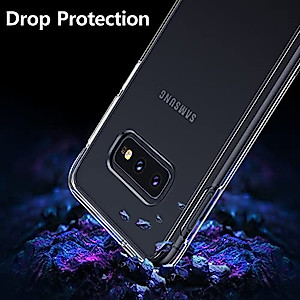 Rayboen Case for Samsung Galaxy S10e, Crystal Clear Shockproof Non-Slip Anti-Yellowing Protective Phone Case, Hard PC Back & Soft TPU Frame Slim Cover for Samsung Galaxy S10 e