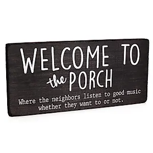 Welcome to Our Porch Signs for Front Porch Decor Farmhouse - Back Door Porch Sign - Modern Rustic Outdoor Hanging Wood Decorations and Accessories for Home
