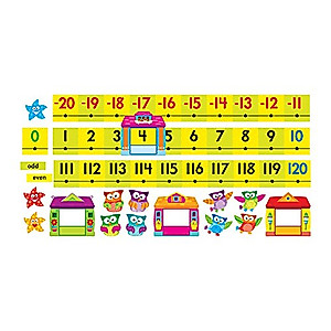 TREND enterprises, Inc. Owl-Stars! Number Line -20 to 120 Bulletin Bd. Set
