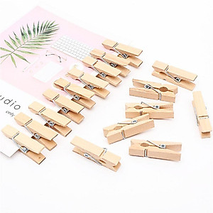 SHOUD Wooden Clothespins,Wooden Clip,Clothes Pins Wood for Hanging Clothes,Mini Wooden Craft Clothespins,Photo Paper Peg Pin, Craft Clips for DIY, Photo Clip, Grape Clip,Restaurant Menu