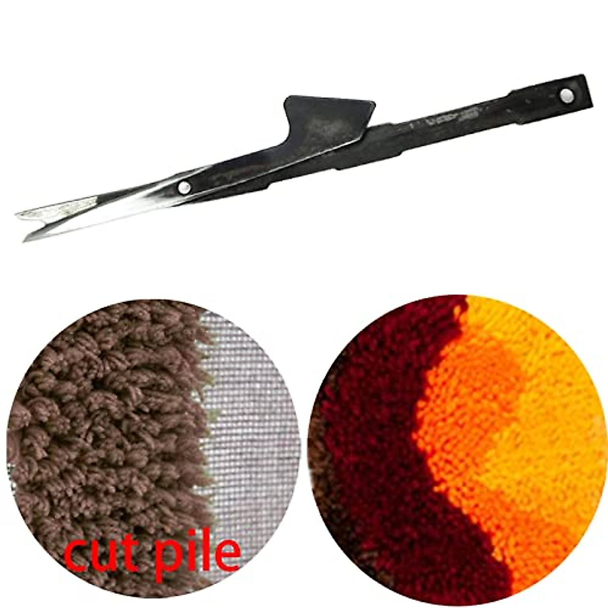 AMLESO 1pc Cut/Loop Pin Needle Scissors for Electric Hand Rug Tufting Gun Carpet Weaving Machine Tools Accessories, Cut Pile