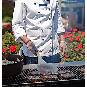 Extra-Large Stainless Steel Wide Spatula Turner with Strong Wooden Handle - Dishwasher Safe Kitchen Utensil - Heavy Duty Oversized Metal Lifter for Grilling, Cooking, Baking Cake & Cookies pancake