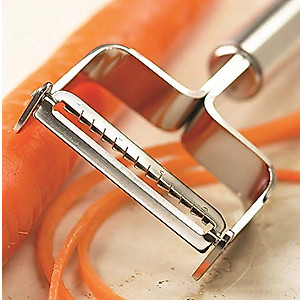 Kuhn Rikon Julienne Peeler with Blade Protector, Stainless Steel Handle
