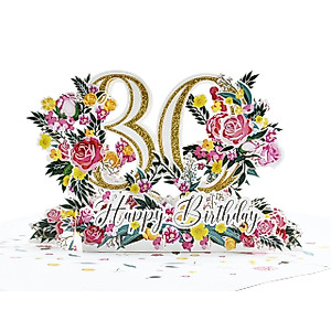 Happy 30th Birthday Pop Up 3D Greeting Card