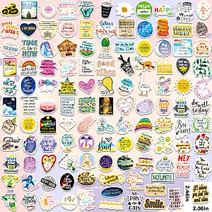 300 Pieces Inspirational Quote Stickers for Teens Students Teachers, Motivational Stickers for Water Bottles Women, Aesthetic Laptop Decals Waterproof Vinyl Positive Stickers for Planners Scrapbooking