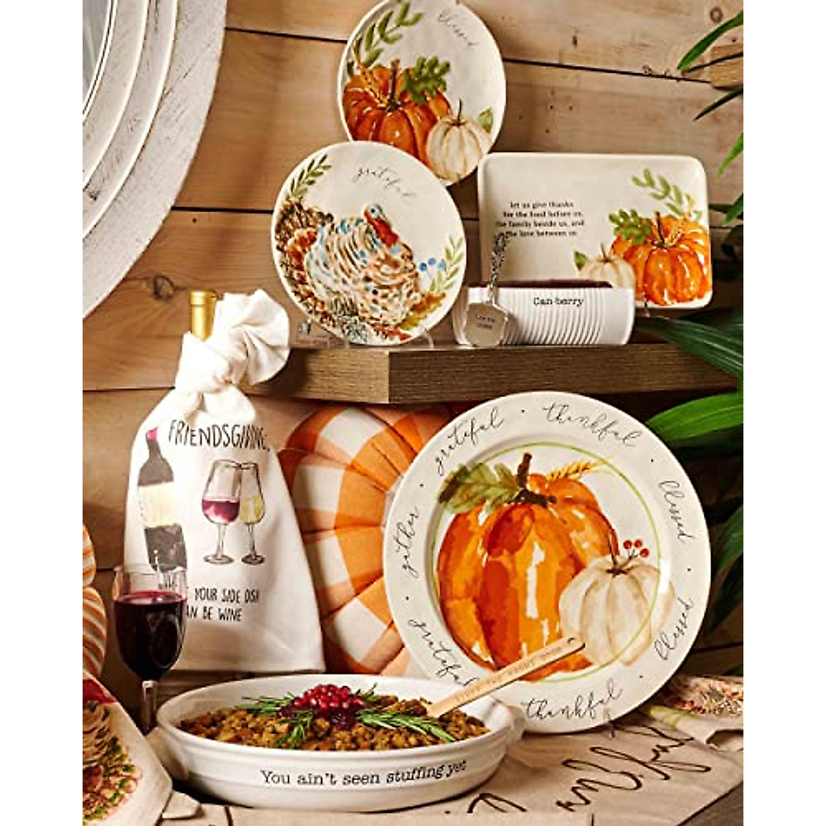 Mud Pie Can-Berry Ceramic Cranberry Serving Dish and Spatula Set