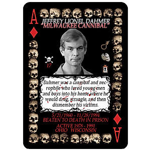 Serial Killer Cards 54 Unique American Serial Killer Playing Cards