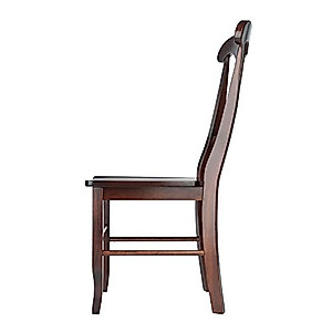 Winsome Renaissance 2-pc Dining Chair Set, Key hole back, Walnut
