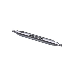 Accusize Industrial Tools 0.078'' by 2'' by 3/16'' Solid Carbide Center Drill Bits, Number 2, 60 Deg, 585-0782