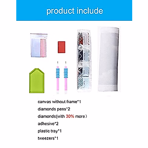 5D DIY Diamond Painting Kits for Adults Kids, Full Round Drill Diamond Art Painting, Crafts, Artwork, Used for Home Office Wall Decoration,14x18inch/35x45cm (Frame)