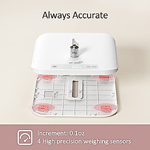 GROWNSY Baby Scale, Multifunctional Baby Weight Scale, Pet Scale for Puppy, Cat, Adult Scale Up to 330lbs, Accurate Digital Scale with Hold Function, 27-inch Height Measurement, 5 Units, LCD Screen