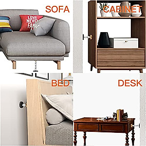 Hazena Headboard-Stoppers for-Wall-Anti-Shake-Tool - Protect The Wall from Banging,Easy Install,4 PCS Adjustable Stabilizer is Applicable for Bed,Sofa,Table etc (1.1-2.5in)