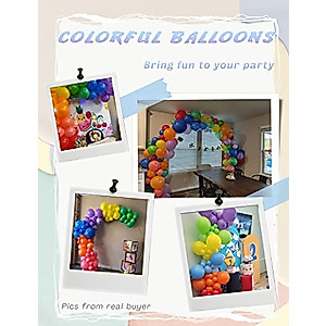 HDO Rainbow Balloon Arch Kit, 147Pcs Rainbow Balloons Garland 18"+12"+10"+5" Party Balloons Decoration for Birthday Thanksgiving Baby Shower Bridal Party (Rainbow)