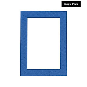 9x12 Mat Bevel Cut for 7x10 Photos - Acid Free Royal Blue Precut Matboard - For Pictures, Photos, Framing - 4-ply Thickness