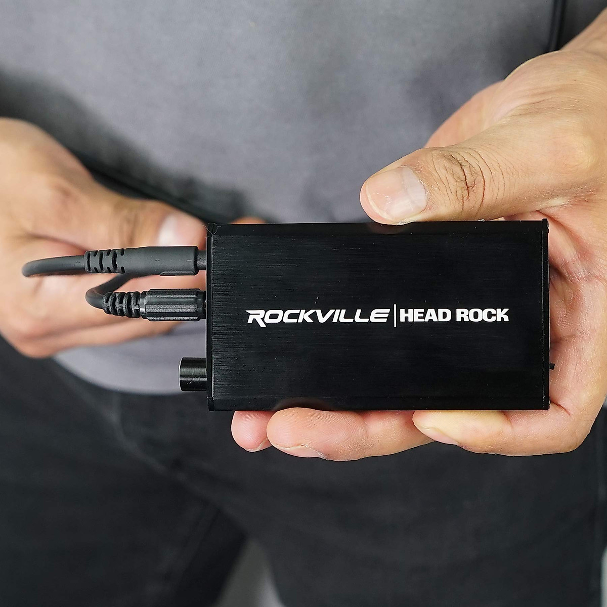 Rockville HeadRock Battery Powered Rechargeable Personal Headphone Amplifier Amp, Black