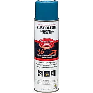 Industrial Choice M1600/M1800 System Precision-Line Caution Blue Inverted Marking Paint [Set of 12]