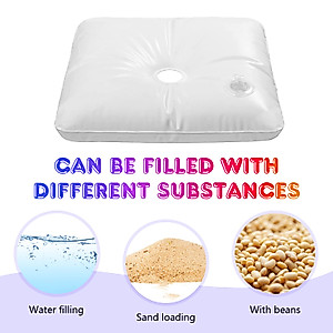 YALLOVE 4 Pack Water Weight Bags for Balloon Column Stand and Balloon Arch, Square Thickened Water Fillable Base for Party Supplies Accessories (Each 10 lb Weight)