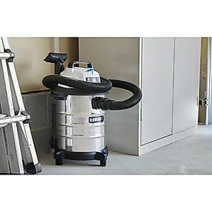 TELES 6 Gallon 5 Peak HP Stainless Steel Wet Dry Vacuum with Casters Powerful Cartridge Filter