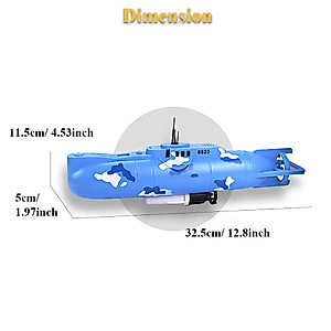 NEXTAKE Electric Submarine Toy Funny Pigboat Bath Toy Military Submarine Model Toy SUB Water Toy Bathtub Submarine Floating Toy for Kids (8823)