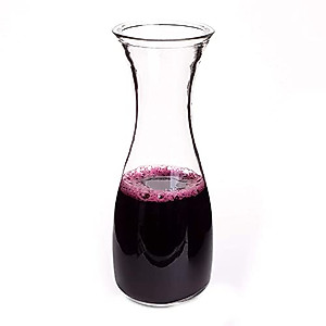 12 oz (350 ml) Glass Carafe Beverage Bottles, 6-pack - Water Pitchers, Wine Decanters, Mixed Drinks, Mimosas, Centerpieces, Arts & Crafts - Restaurant, Catering, Party, & Home Kitchen Supplies