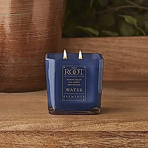 Root Candles Scented Candles Elements Collection Premium Handcrafted 2-Wick Candle, 10.5-Ounce, Water