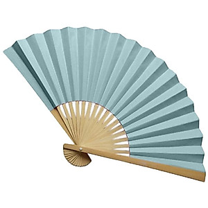 RAZZUM Decorative Folding Fans Pattern Chinese Style Hand Held Fan Bamboo Paper Folding Fan Handheld Wedding Hand Fan Cool Bamboo Flower Personalized fan (Color : Navy)