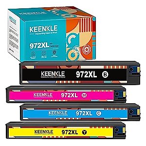 KEENKLE 972X 972A Remanufactured Ink Cartridge Replacement for HP 972X 972A 972 | Works with PageWide Pro 477dw 577dw 452dn 452dw 477dn 552dw 577z 552dn Printers (Black, Cyan, Magenta, Yellow)