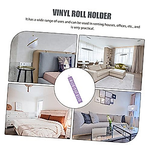 JEWEDECO Roll Vinyl Roll Storage Bag Organizer Wall Mount Holder Wall Mounted Holder Organizer Bag Vinyl Storage Organizer Wall Mount Vinyl Roll Hangers for Wall Hanging Pouch for Vinyl Dog