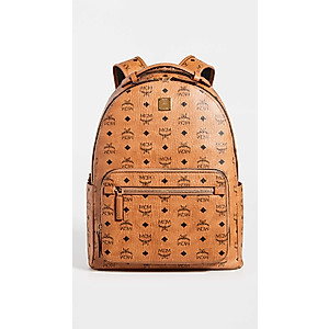 MCM Men's Stark Backpack 40, Cognac, Brown, One Size