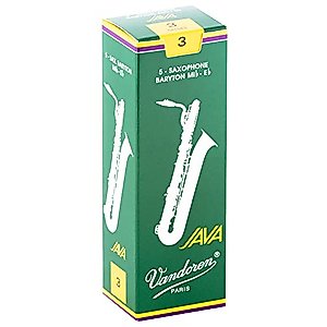 Vandoren SR343 Bari Sax JAVA Reeds Strength 3; Box of 5