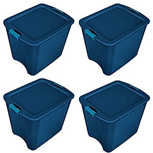 Sterilite 14487404 Latch Tote, 26 Gallon (Pack of 4)