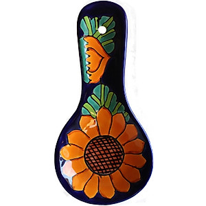 Sunflower Talavera Ceramic Spoon Rest