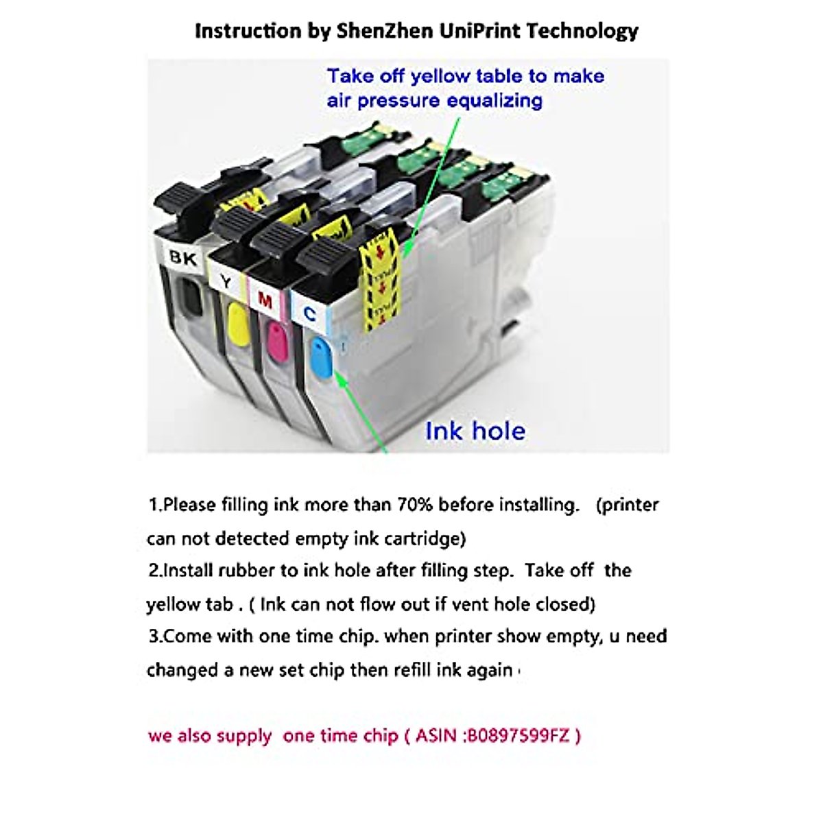 LC3011 LC3013 XL Empty refillable Ink Cartridge Compatible for Brother MFC-J491DW MFC-J497DW MFC-J690DW MFC-J895DW J497DW J491DW J690DW J895DW
