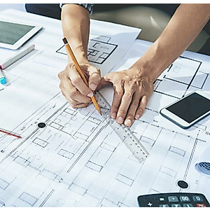 4 Pack 12+6-Inch Straight Rulers,Clear Plastic Ruler, Suitable for Student School and Office Drawing Measuring Tools, Kids Ruler, Standard Ruler, Centimeter and inch Ruler, Small Rulers