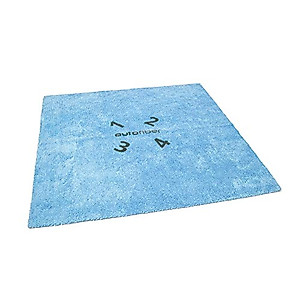 Autofiber [Quadrant Wipe] Premium Coating Leveling Towel (16"x16") 10 Pack (Blue)