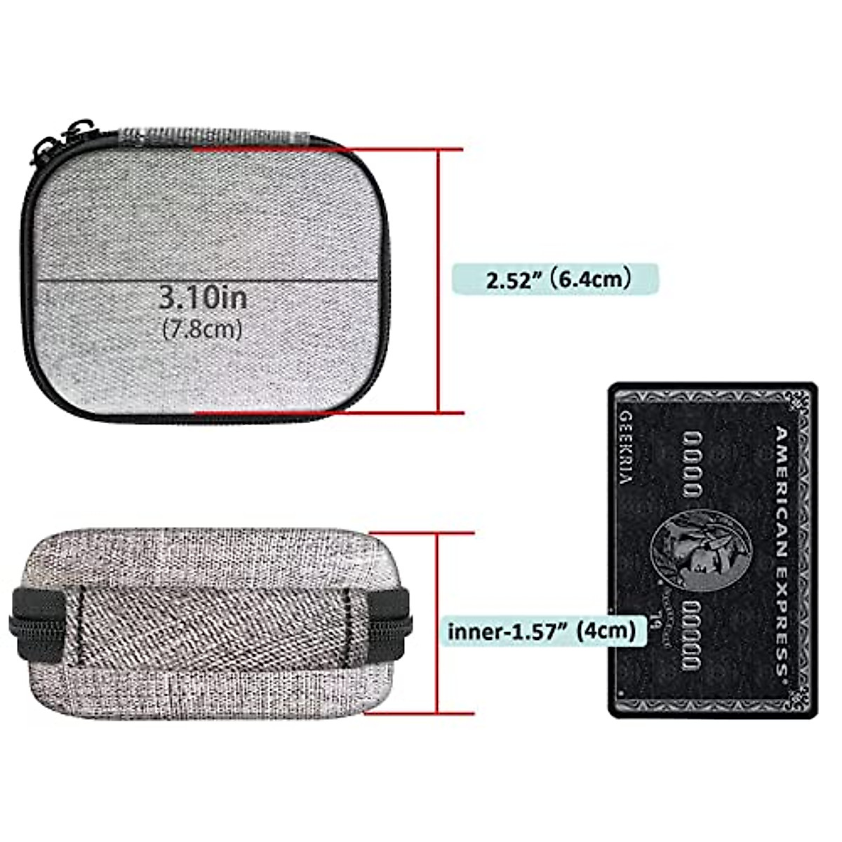 Compatible for Google Pixel Buds Pro 2022 Case, [Portable] [Keychain] [Storage Bag] Hard Case for Google Pixel Buds Pro/Pixel Buds A-Series/Pixel Buds 2 Case (Grey)