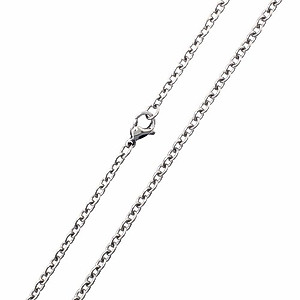 SILVERCLOSEOUT Stainless Steel Rolo Cable Chain Mens & Womens Unisex Necklace 3.1MM 20 Inch