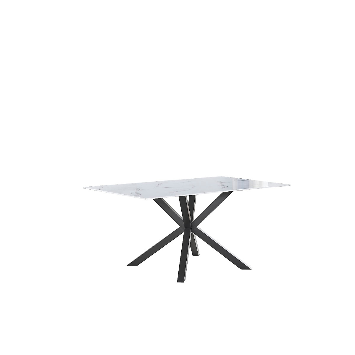 Best Quality Furniture D238-4SC189 Dining Set, White Marble/Gray/Cream