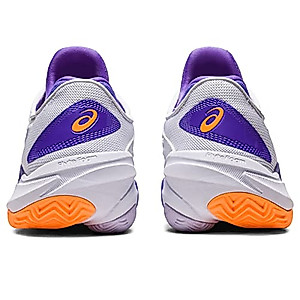 ASICS Women's Court FlyteFoam 3 Clay Tennis Shoes, 7.5, White/Amethyst